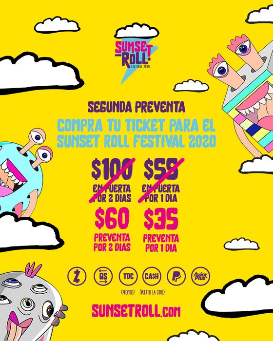 ¡Sunset Roll Festival anuncia 2da preventa de entradas! :: Subcostarock